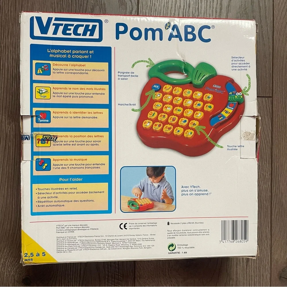 vtech | Toys | Vintage Vtech Pom Abc French Alphabet Apple Toy | Poshmark